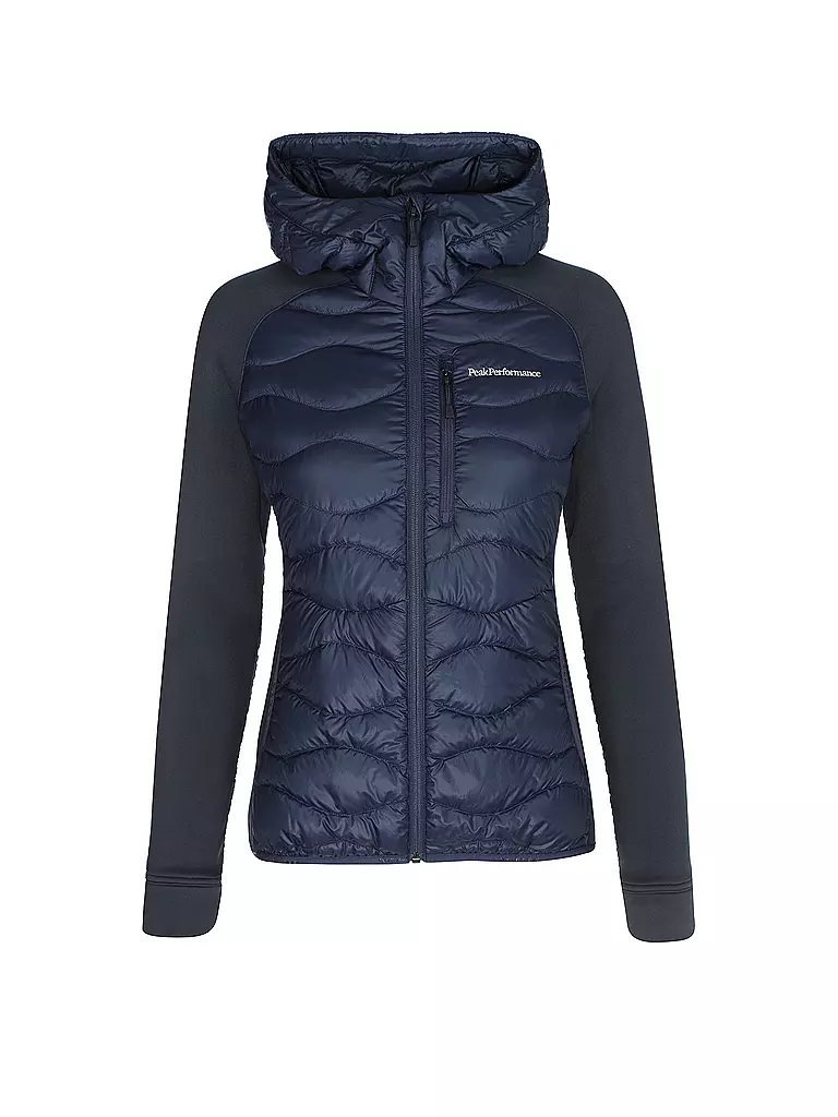 PEAK PERFORMANCE Damen Freizeitjacke Helium Down Hybrid Hoodie dunkelblau